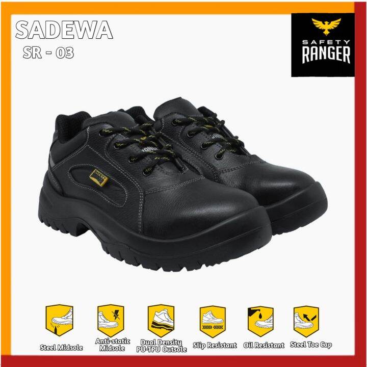Sepatu Safety Pria Ujung Besi Merk Safety Ranger SADEWA (SR-03) - Sepatu Safety Proyek Safety ...
