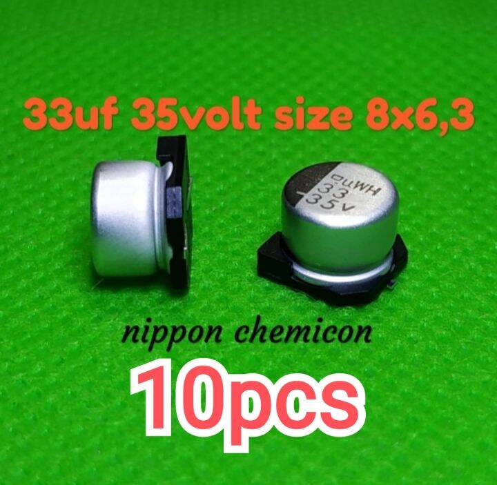 10pcs Solid kapasitor capasitor elko elco SMD 33uf 35v 33 uf 35volt ...