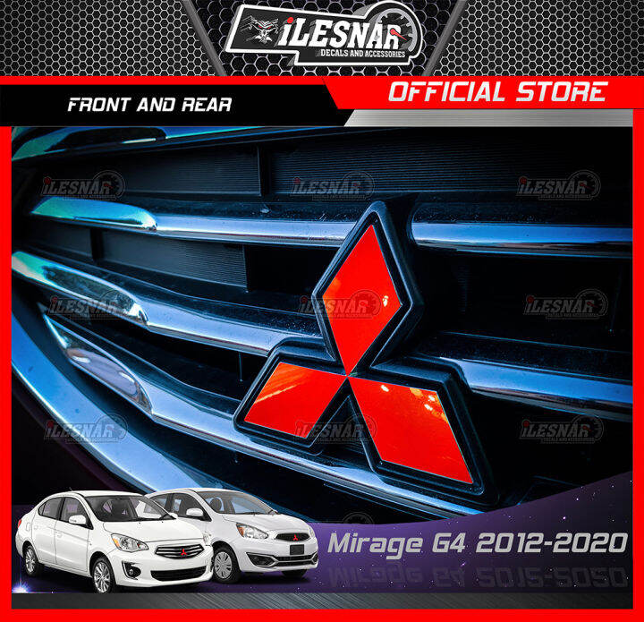 Mitsubishi Mirage G4 2012-2020 Front and Rear Logo Sticker Official ...