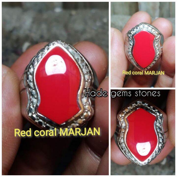 Batu red coral MARJAN super kualitas Motif trompah | Lazada Indonesia