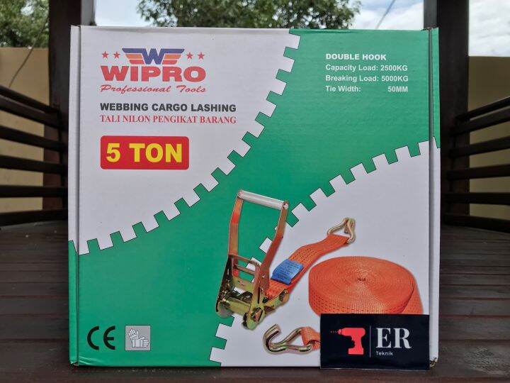 Tali WIPRO 5 Ton x 10m webbing cargo / tali pengikat / tali miniatur ...