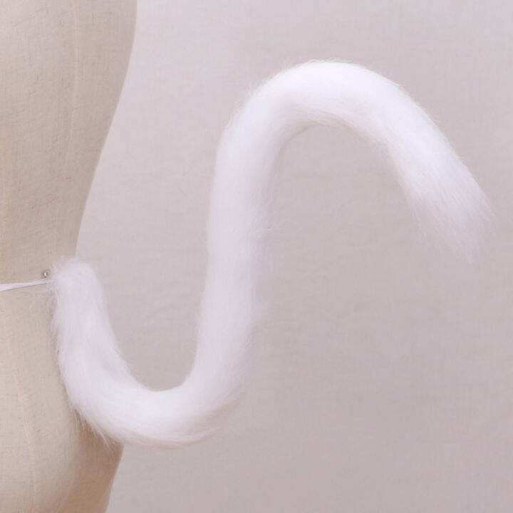 Cat Tail Cos Cat Ears Set Tail Women Male Servant Concave Shape Cat ...