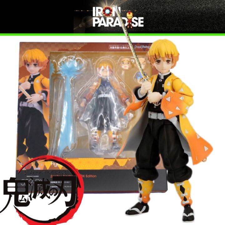 🇲🇾Demon King Slayer Figma DX-522 Zenitsu Agatsuma Movable Model Toys ...