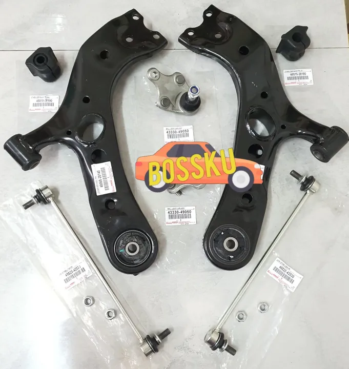 8 IN 1SET - FRONT LOWER ARM/ BALL JOINT/ LINK /BUSH - TOYOTA ESTIMA VELLFIRE ALPHARD 2007-2014 ...