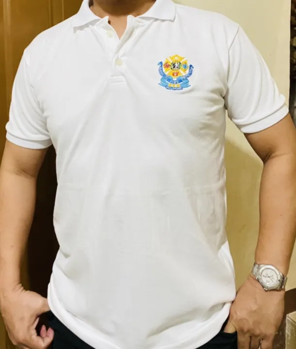 White Polo Shirt with Embroidered BFP Logo | Lazada PH