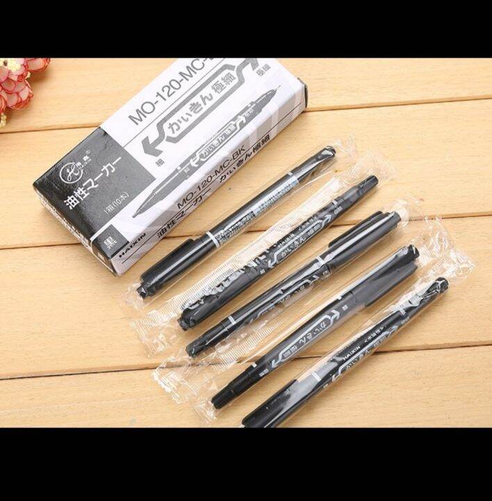 permanet marker, spidol permanen dual tip Memiliki dua mata pena: Mata ...