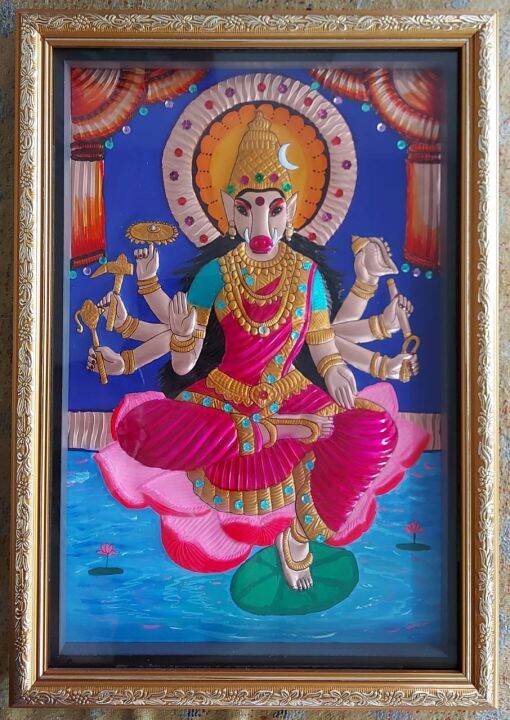 Varahi Amman Copper Picture ( 9 x 12’) price including postage | Lazada