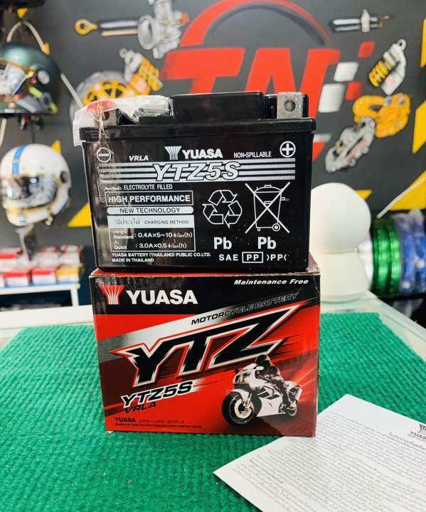 แบตเตอรี่แห้ง YTZ5S ยี่ห้อYUASA ยัวซ่า แบตแท้ติดรถออกศูนย์!! แบต ...