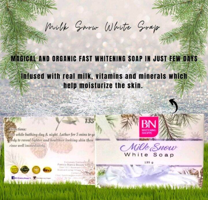 BN WHITENING MILK SNOW SOAP BLEACHING SOAP | Lazada PH