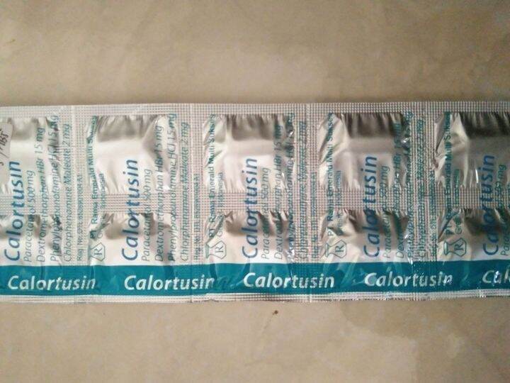 calortusin kaplet( obat flu, demam, pilek,sakit kepala, bersin2,batuk ...