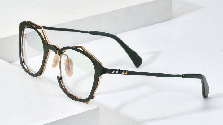 FONEX ไทเทเนียมบริสุทธิ์แว่นตากรอบผู้ชาย2022ใหม่วินเทจสแควร์แว่นตาสายตา ...