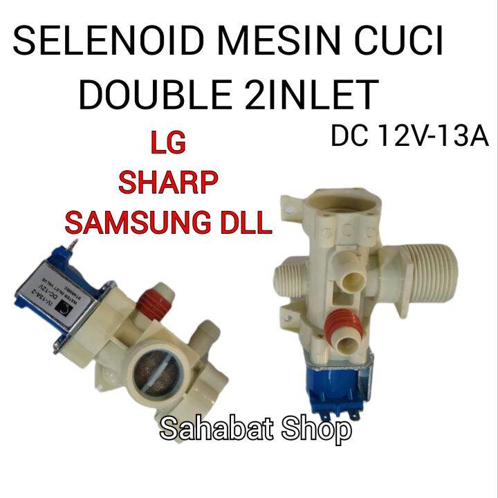 SELENOID WATER VALVE 2 INLET 12V MESIN CUCI MULTI MODEL DOUBLE 2WAY | Lazada Indonesia