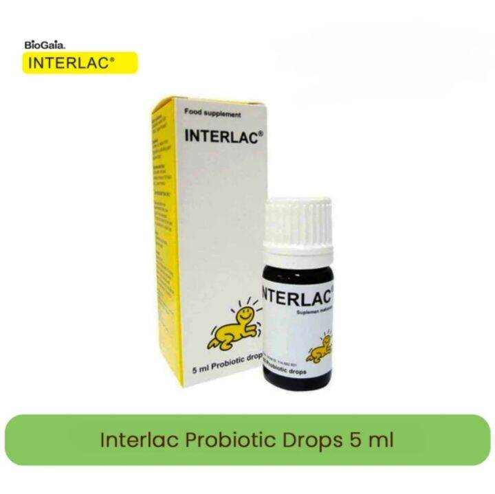 Interlac Probiotik DROP 5ml - menjaga kesehatan saluran pencernaan ...