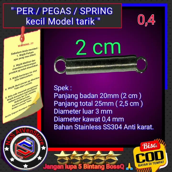 PER / SPRING / PEGAS kecil Model Tarik ( Baca Deskripsi ) | Lazada ...