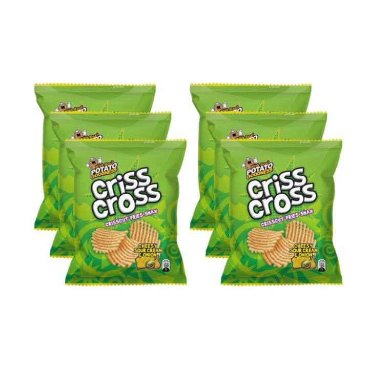 Criss Cross Cheesy Sour Cream & Onion 64G (Set of 3) - Pack of 2 ...