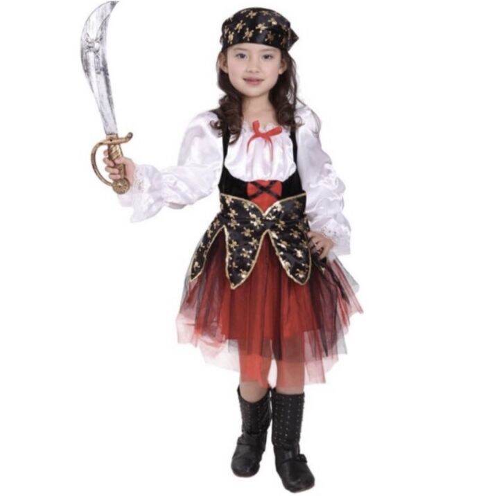 kostum bajak laut anak perempuan / pirate girl costume cosplay ...