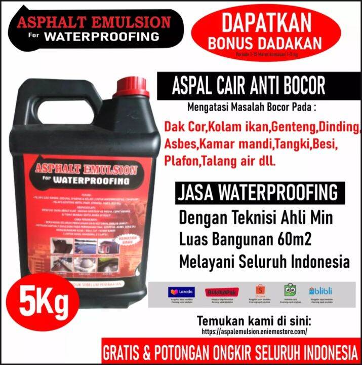 ASPAL CAIR/ASPHALT CAIR WATERPROOFING/PELAPIS/ANTI BOCOR ANTI REMBES ...