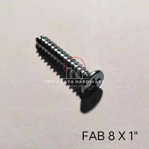 [25 pcs] Sekrup Fab 8 x 1" | Fab 8 x 1 inch | Sekrup Putih Kusen ...