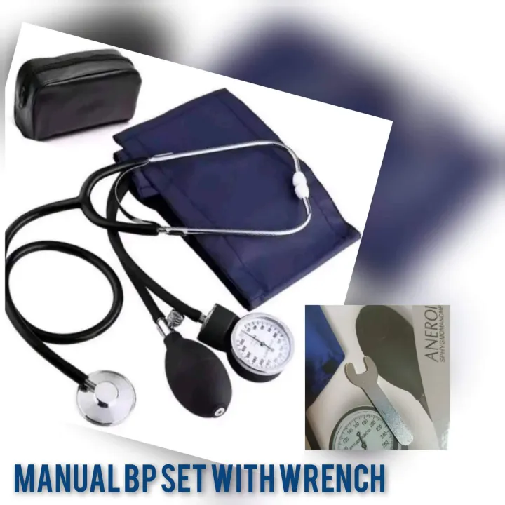 Manual Bp (Blood Pressure Set) with FREE WRENCH (STET +ANEROID ...