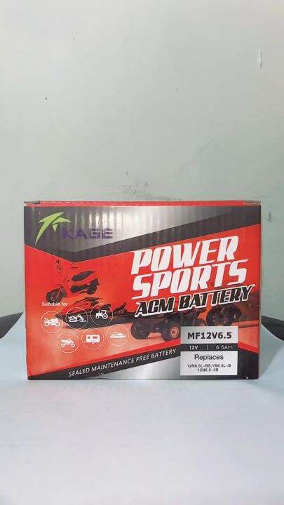 KAGE MOTORCYCLE BATTERY MF12V6.5 | Lazada PH