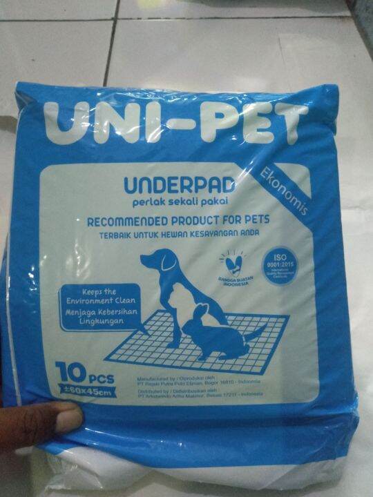UNIPET UNDERPAD PERLAK SEKALI PAKAI UNTUK HEWAN 60 x 45 cm | Lazada ...