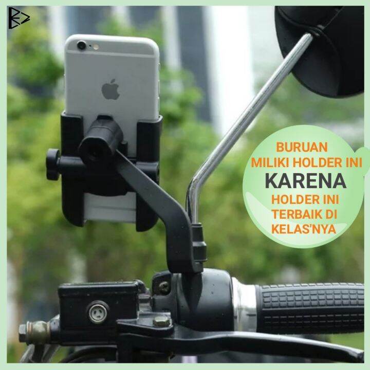 HOLDER HP FULL BAHAN BESI DI SPION MOTOR | Lazada Indonesia