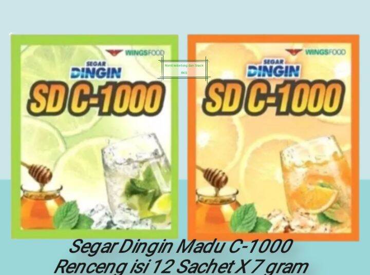 Segar Dingin C 1000 Suplemen Vitamin Daya Tahan Tubuh 12 Sachet X 7 ...