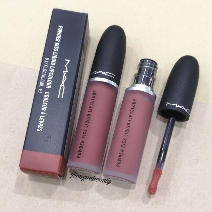 ลิควิดลิปสติกเนื้อแมตต์นุ่ม MAC Powder Kiss Liquid Lipcolour สี 989 ...