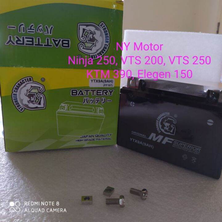 YTX9A battery Ninja 250 VTS 200 VTS 250 KTM 390 Elegen 150 | Lazada
