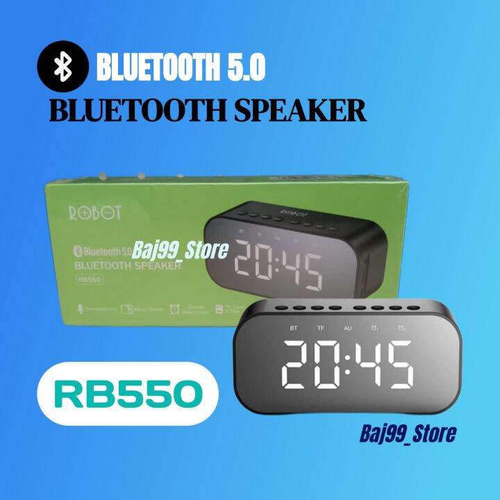 Speaker Robot RB550 Alarm Clock Bluetooth 5.0 with LED Display | Lazada ...