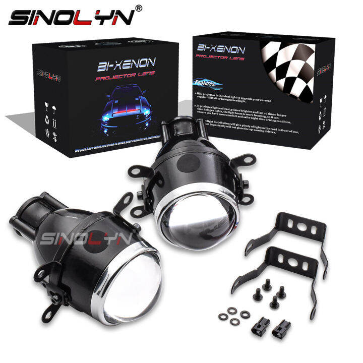Sinolyn Fog Light Car Lens Bi-xenon Retrofit Projector 2.5 inch ...
