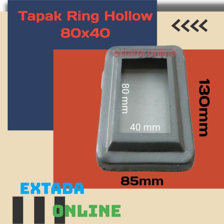 Ring hollow tapak 80x40 mm ornamen pagar besi plat berkualitas | Lazada ...