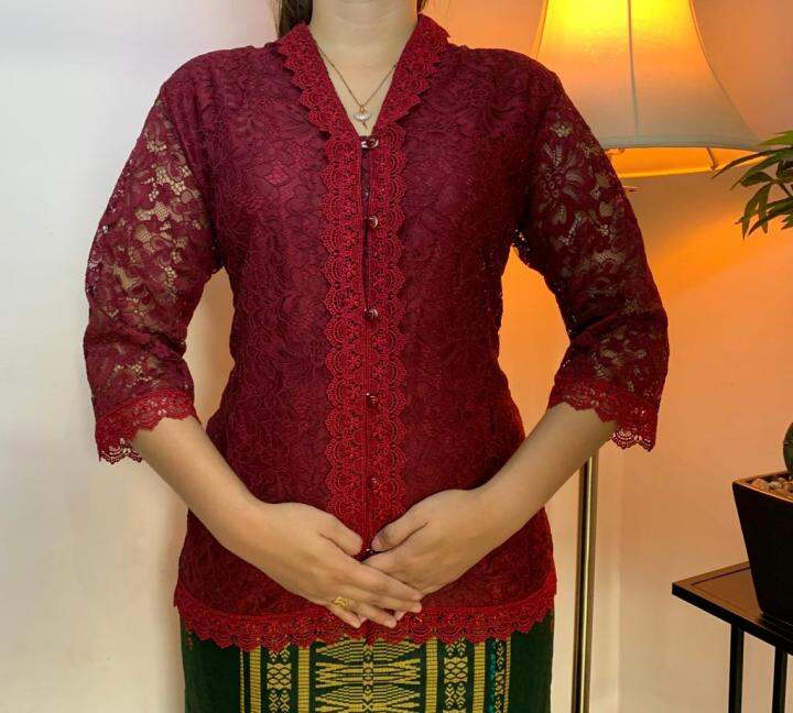 Blus Brokat Premium Terbaru. Model Kebaya EXCLUSIF.. Kancing depan ...