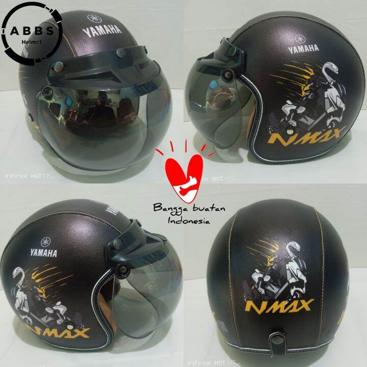 HELM BOGO RETRO KULIT DEWASA MOTIF NMX | Lazada Indonesia