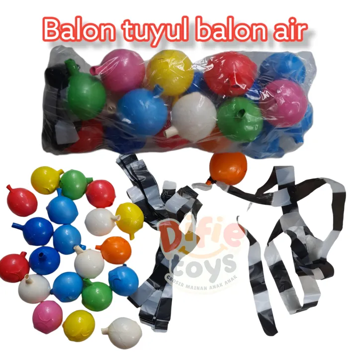 20 pcs balon tuyul jadul balon lompat balon lembar mainan balon air ...