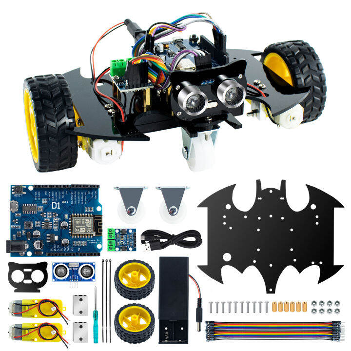 LAFVIN 2WD Robot Chassis Kit for Arduino DC Motor Wheel Base Set Smart ...