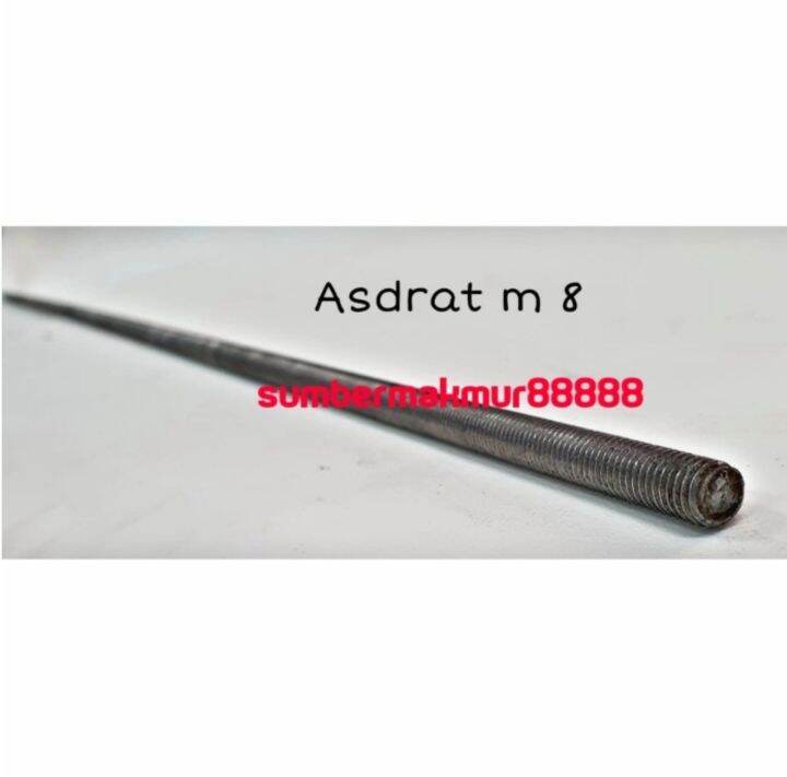 Asdrat Besi Mentah M 8 Baut Stud Bolt Full As drat | Lazada Indonesia