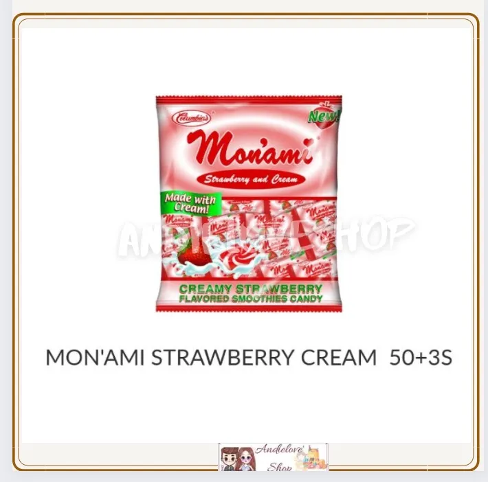 [FOOD] Monami Strawberry And Cream Candy (50+ 3) 53pcs per Pack | Lazada PH