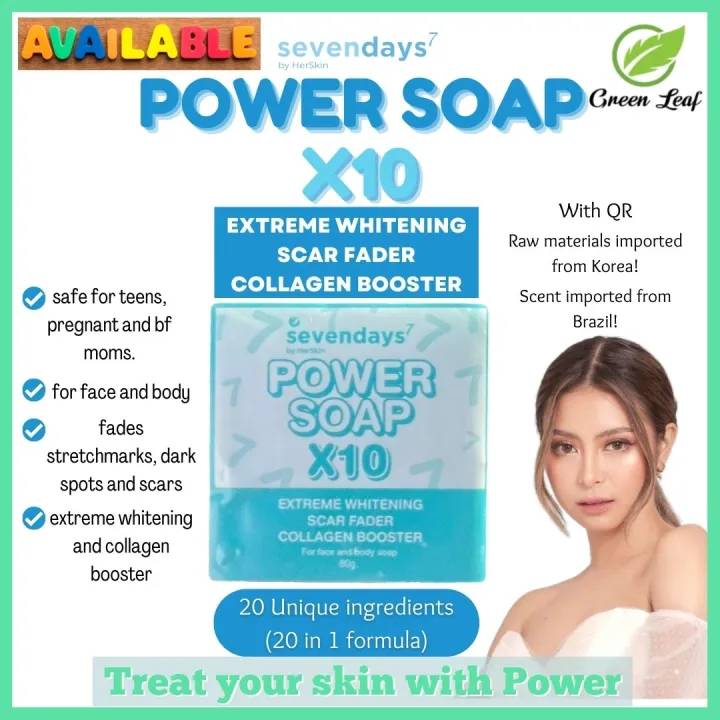 Seven Days Power Soap X10, Extreme Whitening, Scar Fader, Collagen ...