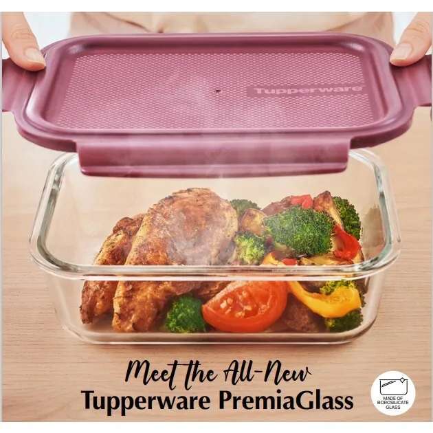 Tupperware PremiaGlass Rectangular 1L | Lazada
