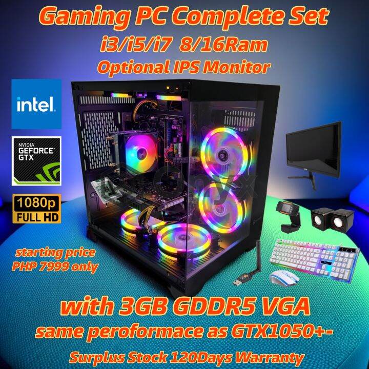 Onyx intel i3/i5/i7 Gaming Desktop Full Set GPU GTX 1050 Performace 8 ...