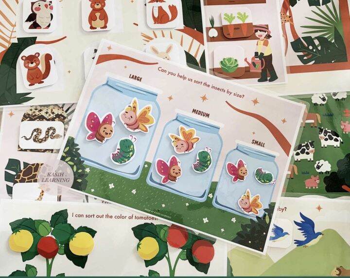 Safari Busy Book | Counting | Matching | Colour | Sorting | Montessori ...