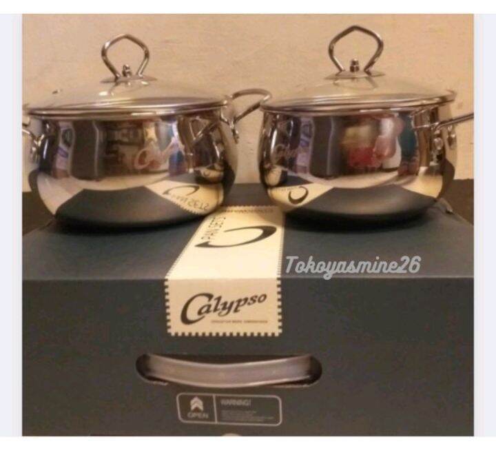 PANCI CALYPSO STAINLESS STEEL TEBAL 2 PCS /SAUCE PAN CALYPSO | Lazada ...