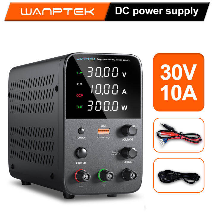 DC Power Supply Variable, 30V 10A Bench Power Supply with 4-Digits LED Display, 5V/3.6A USB ...