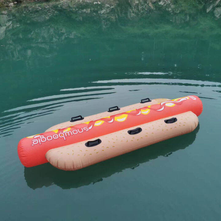 Water Inflatable Floating Row Floating Bed Hot Dog Bacon Facial ...