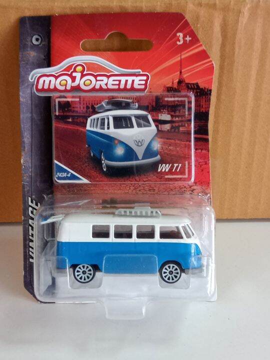 Majorette Vintage VW T1. Blue & white | Lazada.co.th
