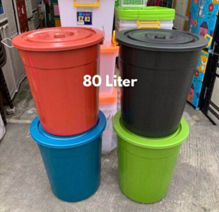 EMBER PLASTIK BESAR / JUMBO 80 LITER RML / POLARIS ASLI,EMBER BESAR+TUTUP TEBAL DI JAMIN AWET ...
