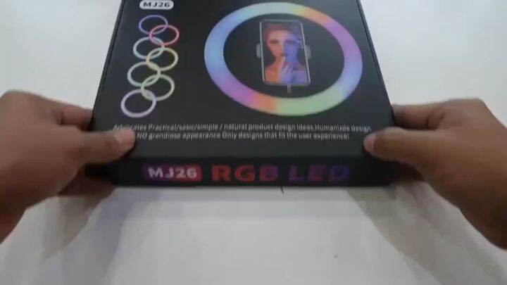 ราคารส่ง - LED Ring Llight 10นิ้ว * RGB * ( MJ26 26ซม.) ไฟแต่งหน้า ถ่ายรีวิว Liveสด ปรับสีได้ ...