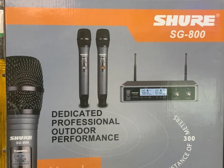 SHURE UHF Wireless SG-800 Double a & SG-8000 Chargeable Digital ...