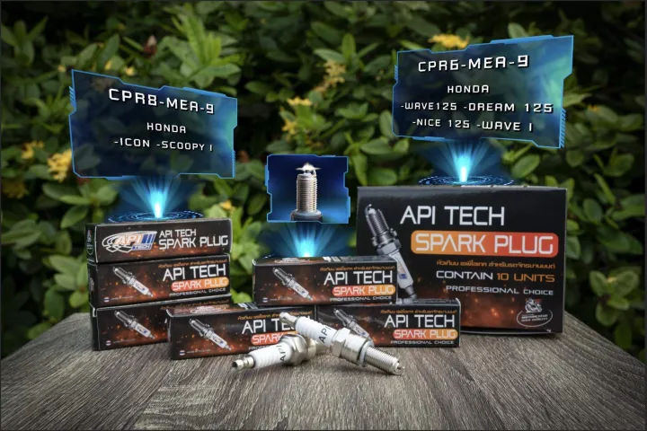 หัวเทียนเข็มเกลียวยาวapitech ขนาดเท่ากับของเดิม Th
